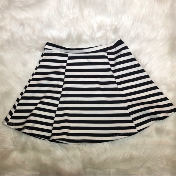 Skirts | Mini Skirt Striped Black And White | Poshmark